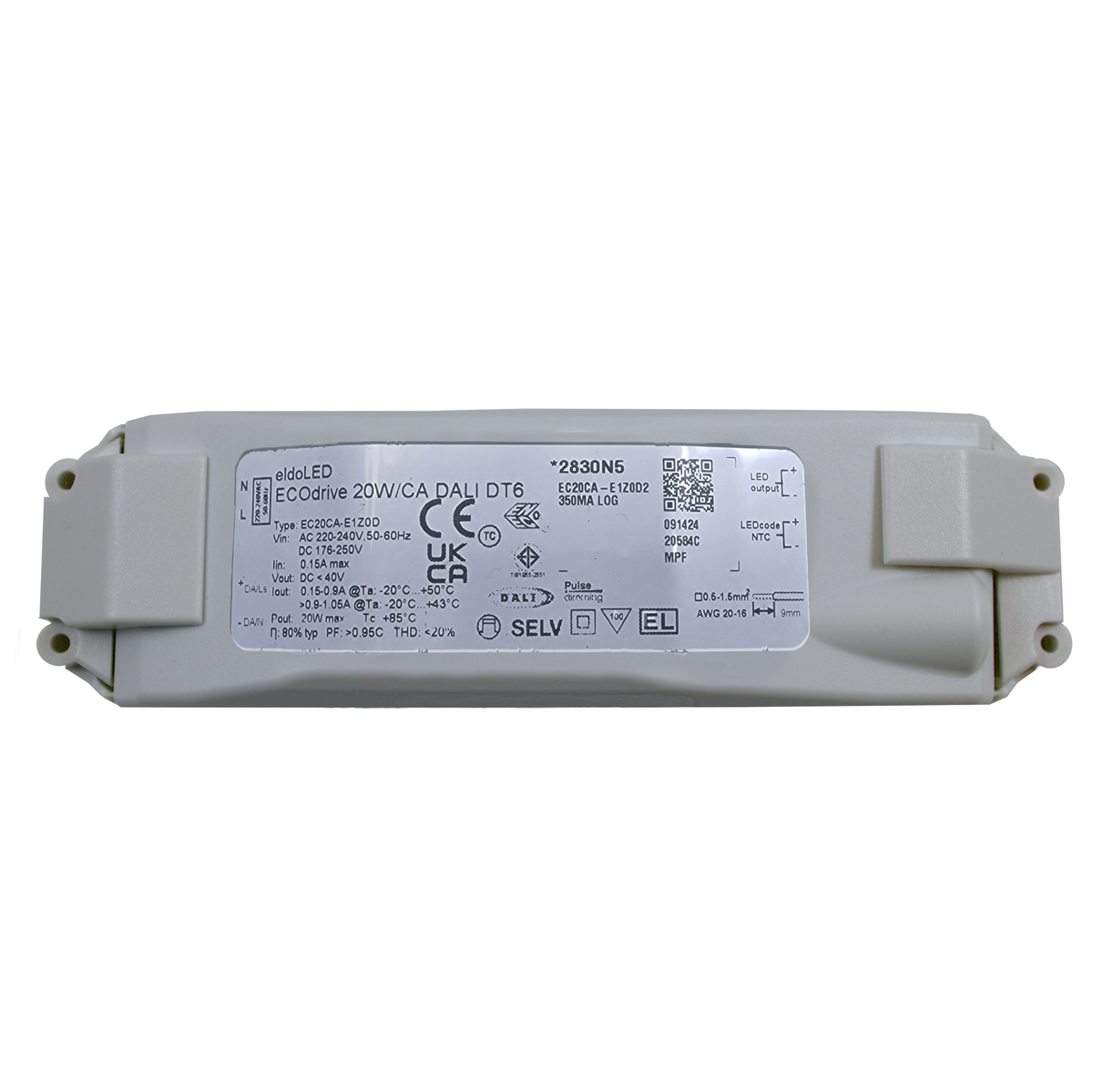 eldoLED ECOdrive 20CA-E1Z0D2 - 20W DALI-2 dimmable constant current LE ...