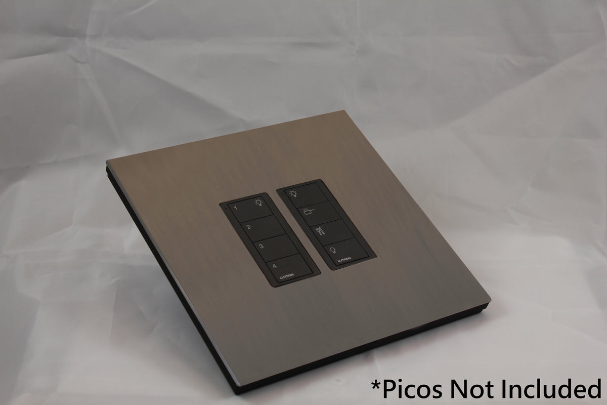 Vision 8-Gang Grid Faceplate for 2 Lutron Pico Controls, Layout: 0110 ...