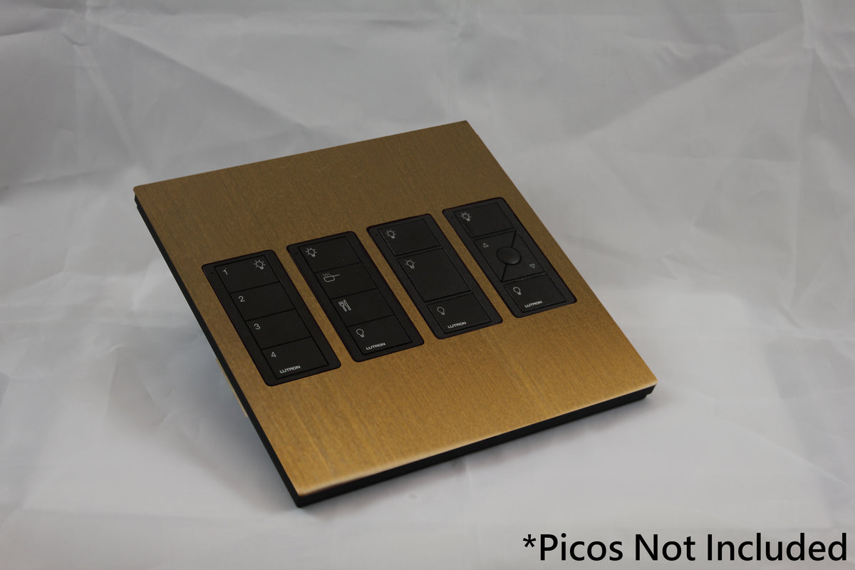 Vision 8-Gang Grid Faceplate for 4 Lutron Pico Controls, Layout: 1111 ...